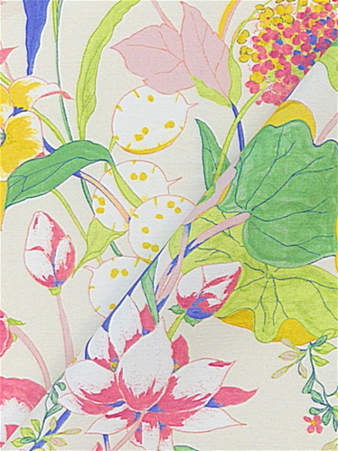 Lotus Garden Primary P Kaufmann Fabric | P Kaufmann - Floral Fabric by ...