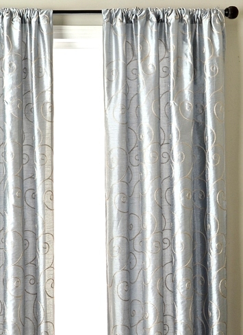 Medici Scroll Sky Blue | Drapery Fabric