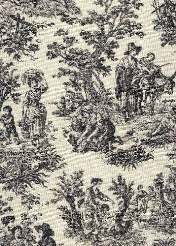 Rustic Life Black Toile Fabric | Fabric By Style - Fabric by Pattern